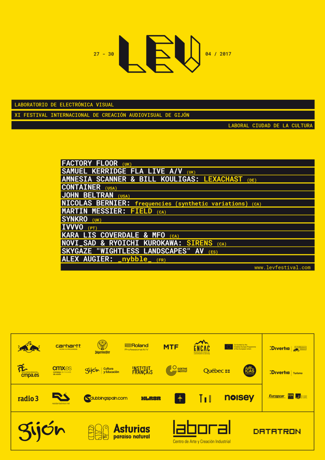 L.E.V. 2017 reveals first names of Laboratorio de Electrónica Visual's ...